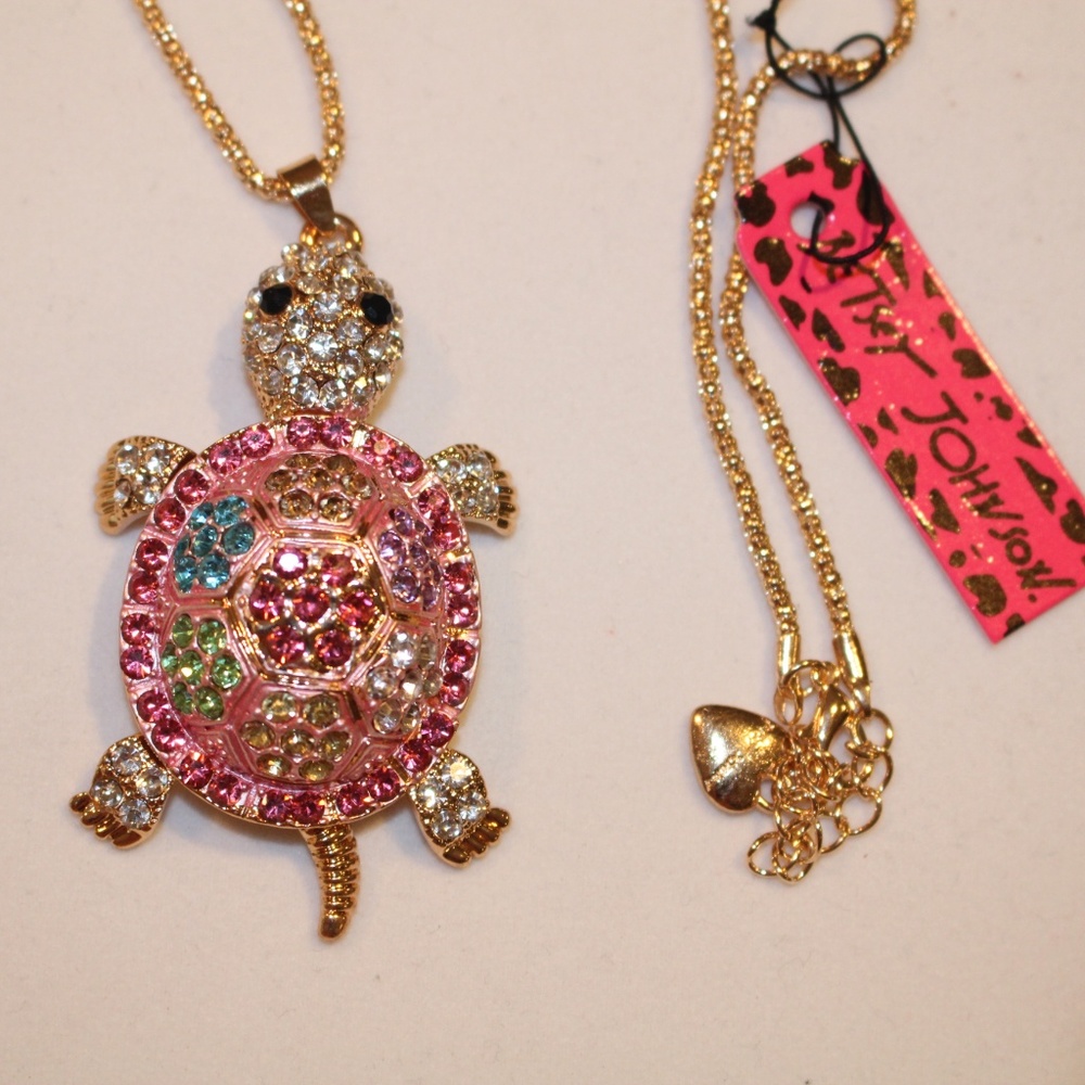 Betsey Johnson | Jewelry | Betsey Johnson Gold Rainbow Colorful Crystal ...